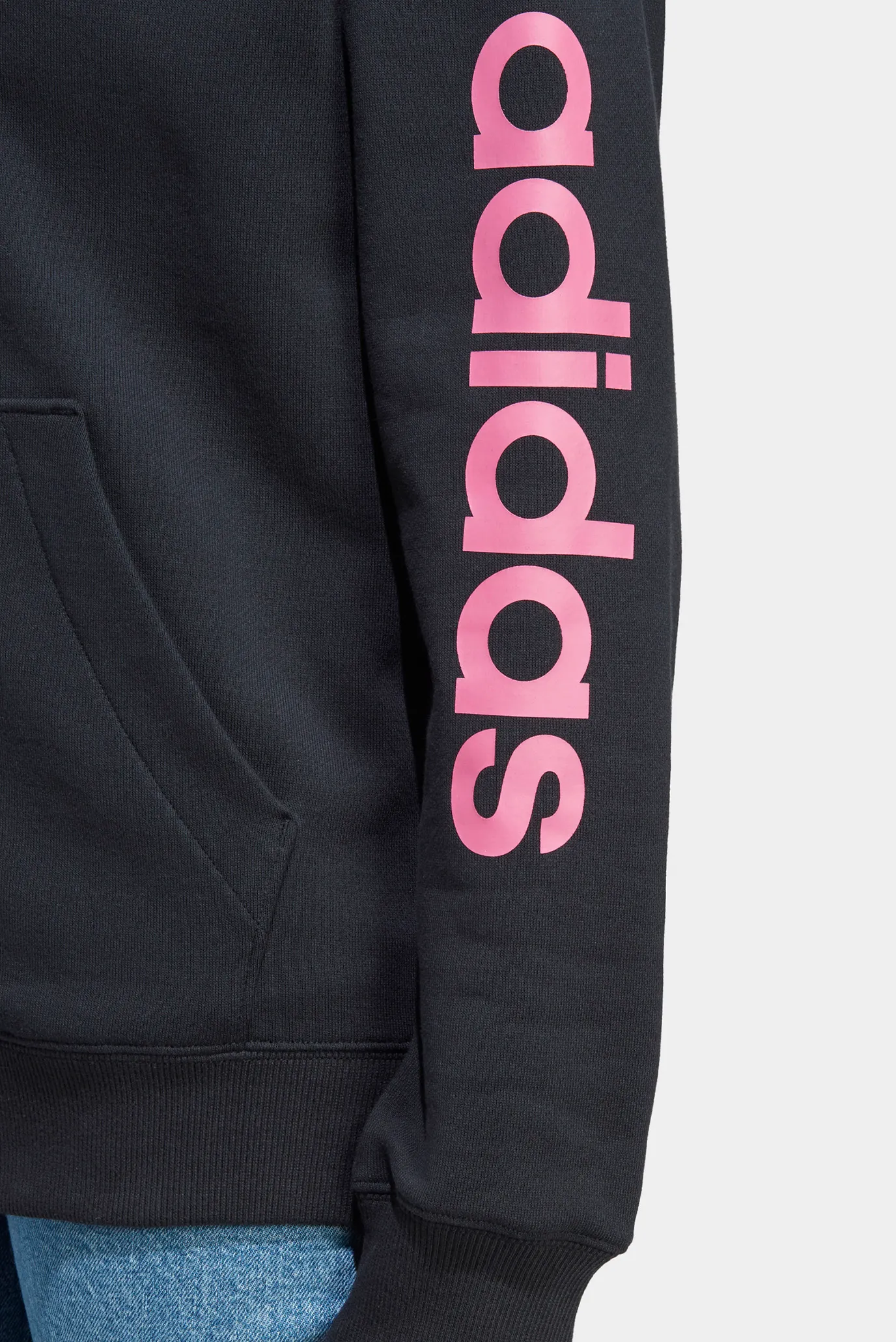 Жіноче чорне худі Essentials Linear Full-Zip adidas IC5017 — MD-Fashion