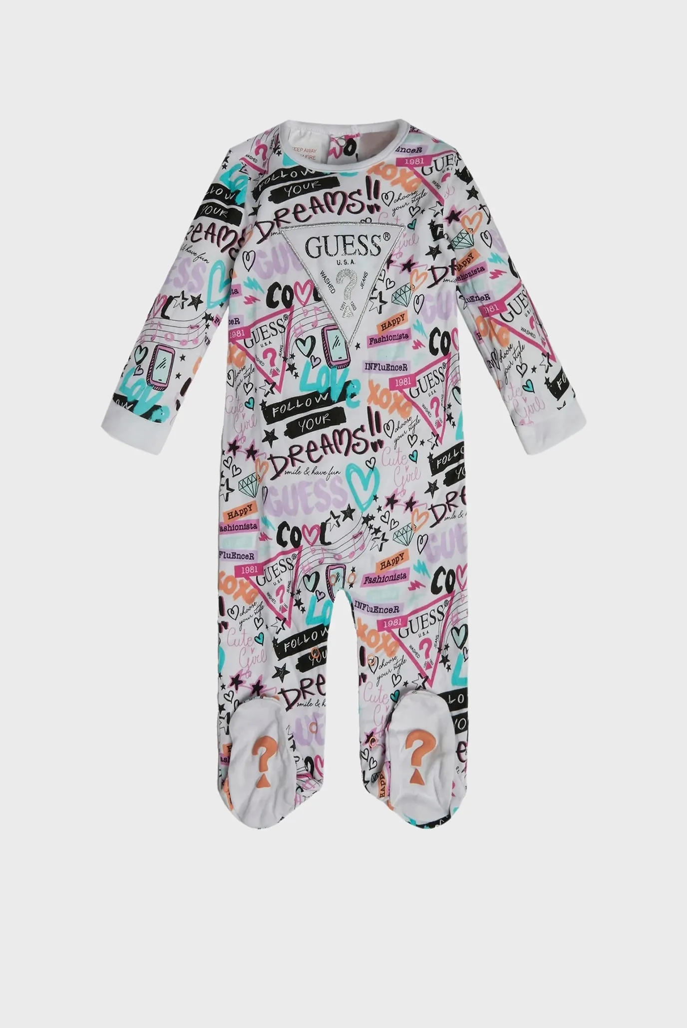 Дитячий білий чоловічок з візерунком Guess Kids S3RG04.K83S0;P0O9 — MD ...