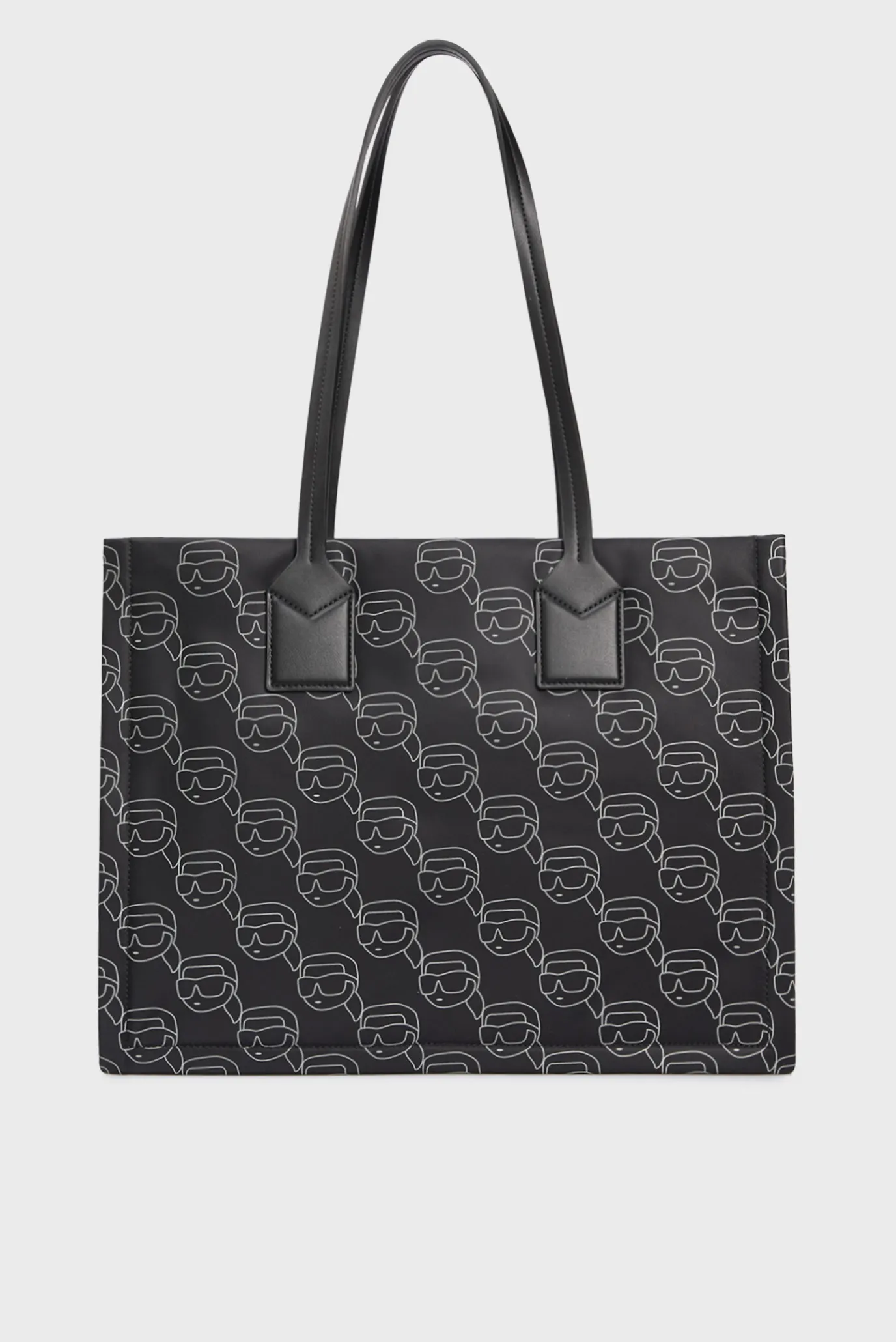 Жіноча чорна сумка з візерунком IKON NYLON MD SQUARE TOTE Karl ...