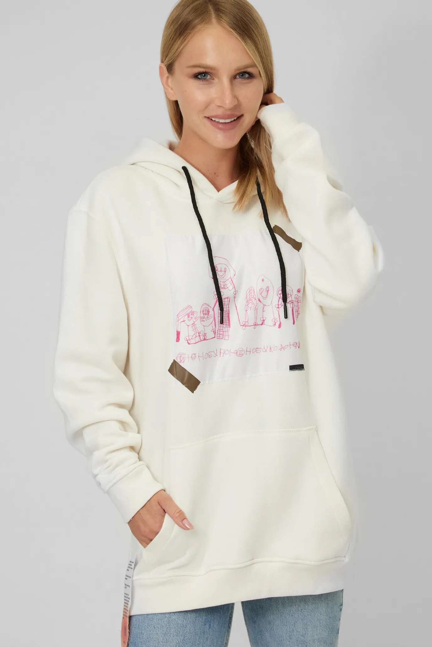 Жіноче біле худі ANDRE TAN 33301P — MD-Fashion