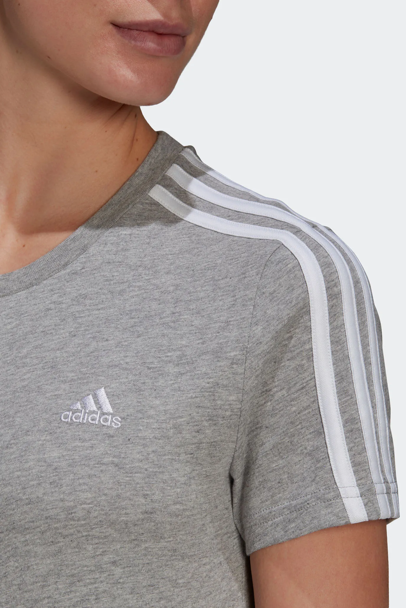 Футболка Essentials Slim 3-Stripes adidas GL0785 — MD-Fashion