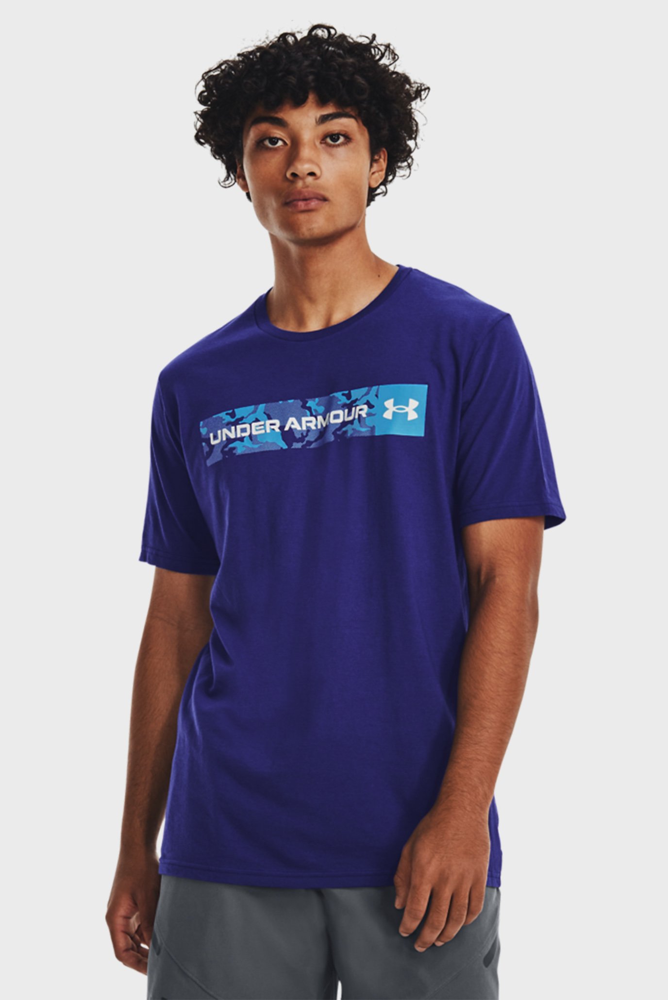 Мужская темно-синяя футболка UA CAMO CHEST STRIPE SS Under Armour ...