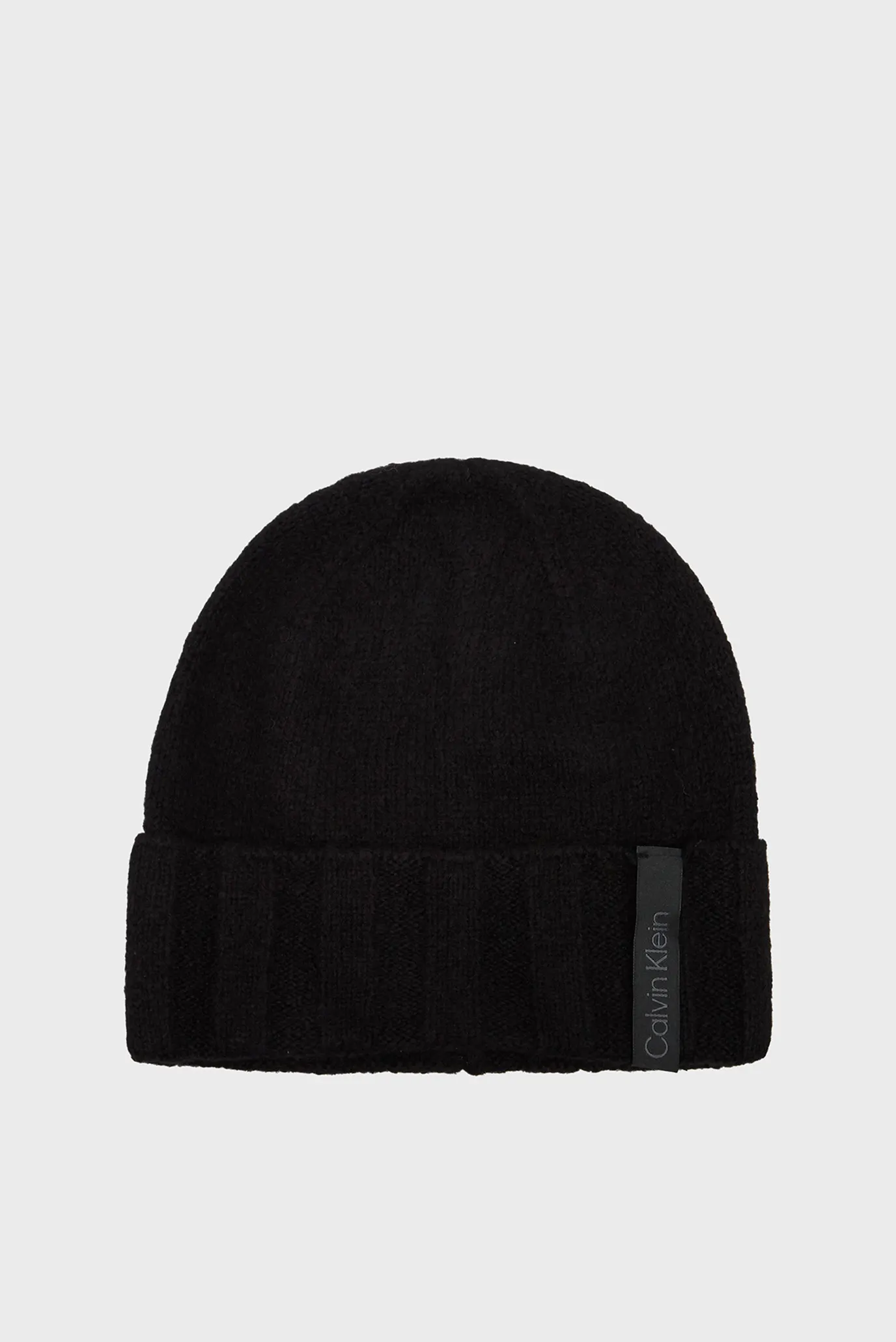 Жіноча чорна шапка LABEL DEFINED RIB BEANIE Calvin Klein K60K611159 ...