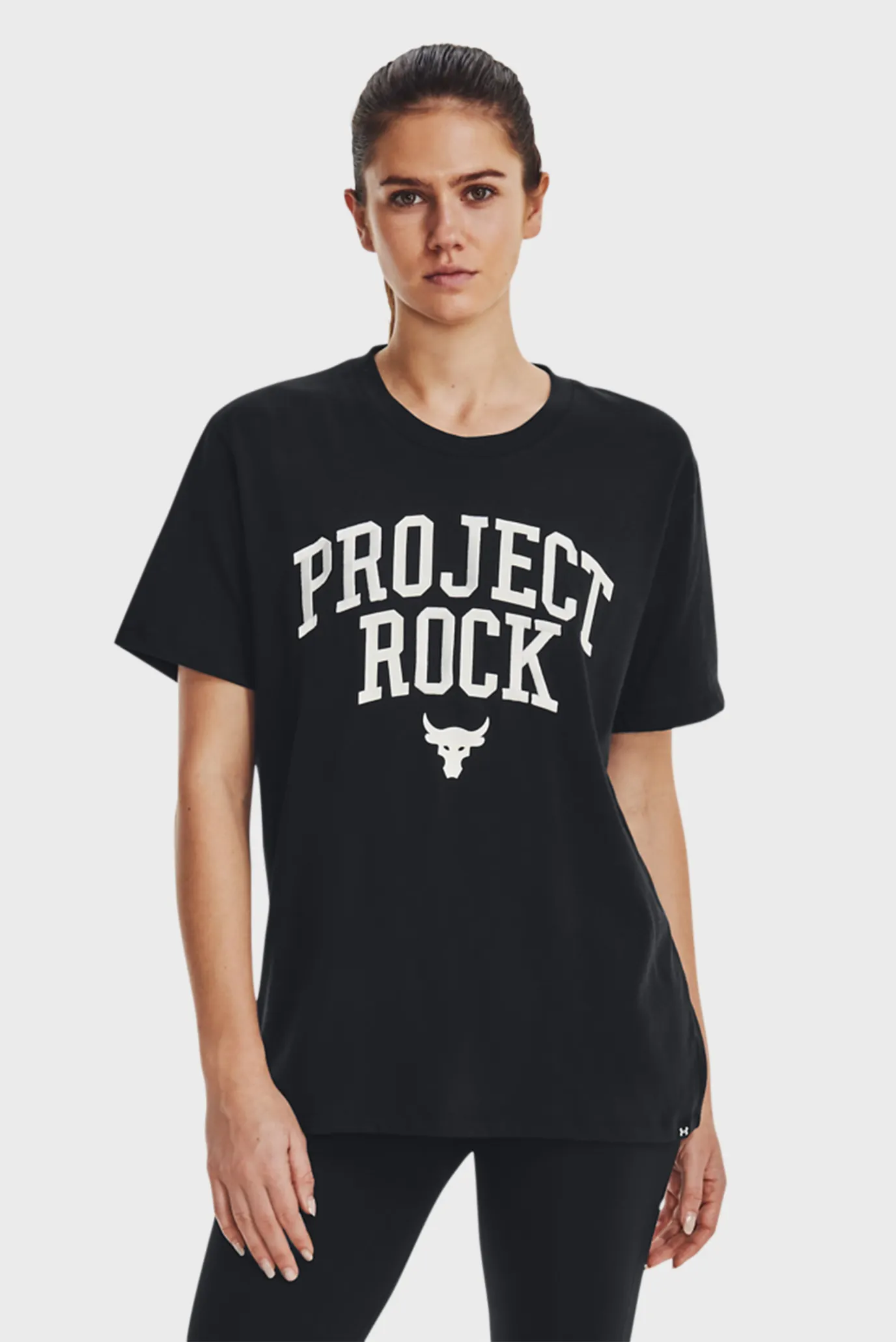 Жіноча чорна футболка Pjt Rock Hwt Campus T Under Armour 1377449-001 ...