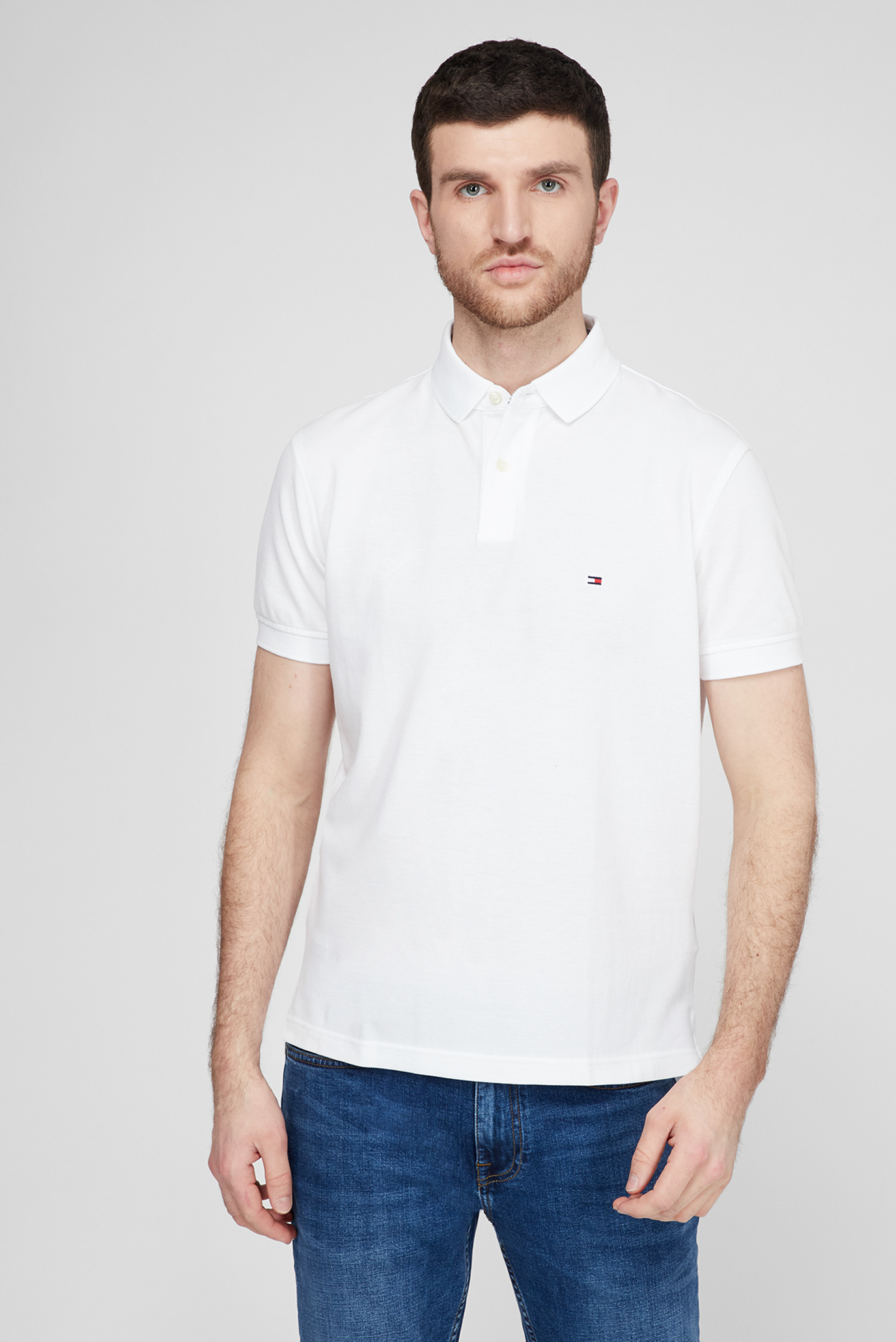 Мужское белое поло 1985 REGULAR Tommy Hilfiger MW0MW17770 — MD-Fashion