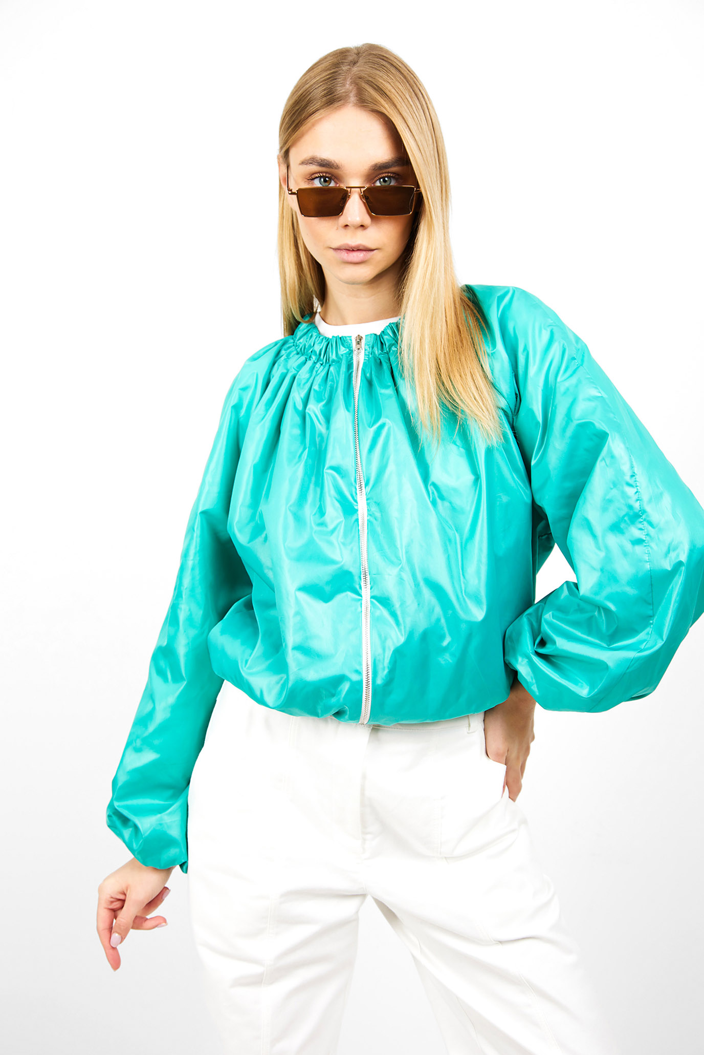 Женская бирюзовая ветровка ANDRE TAN 36005 — MD-Fashion
