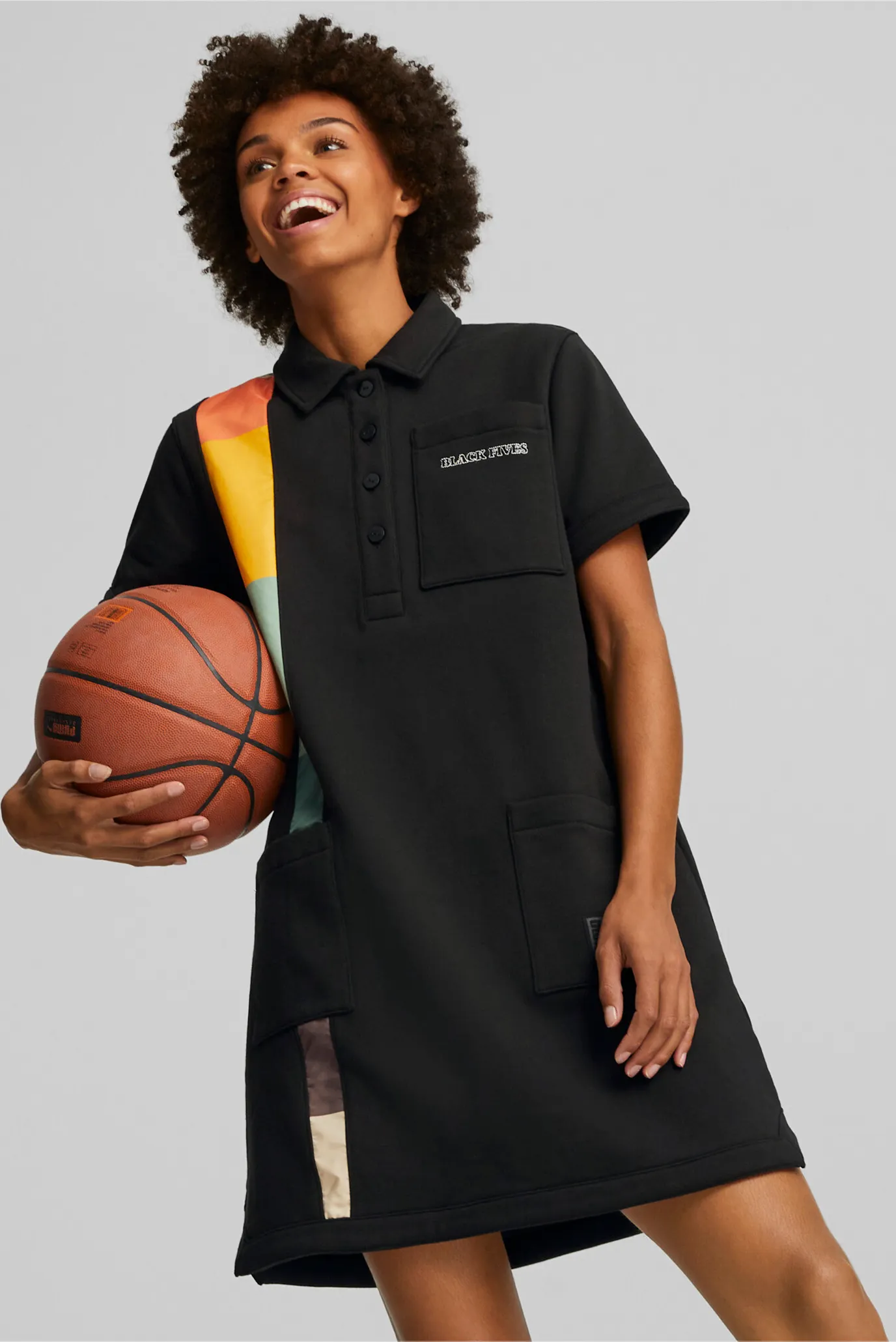 Женское черное платье PUMA x BLACK FIVES Basketball Jersey Dress Women ...