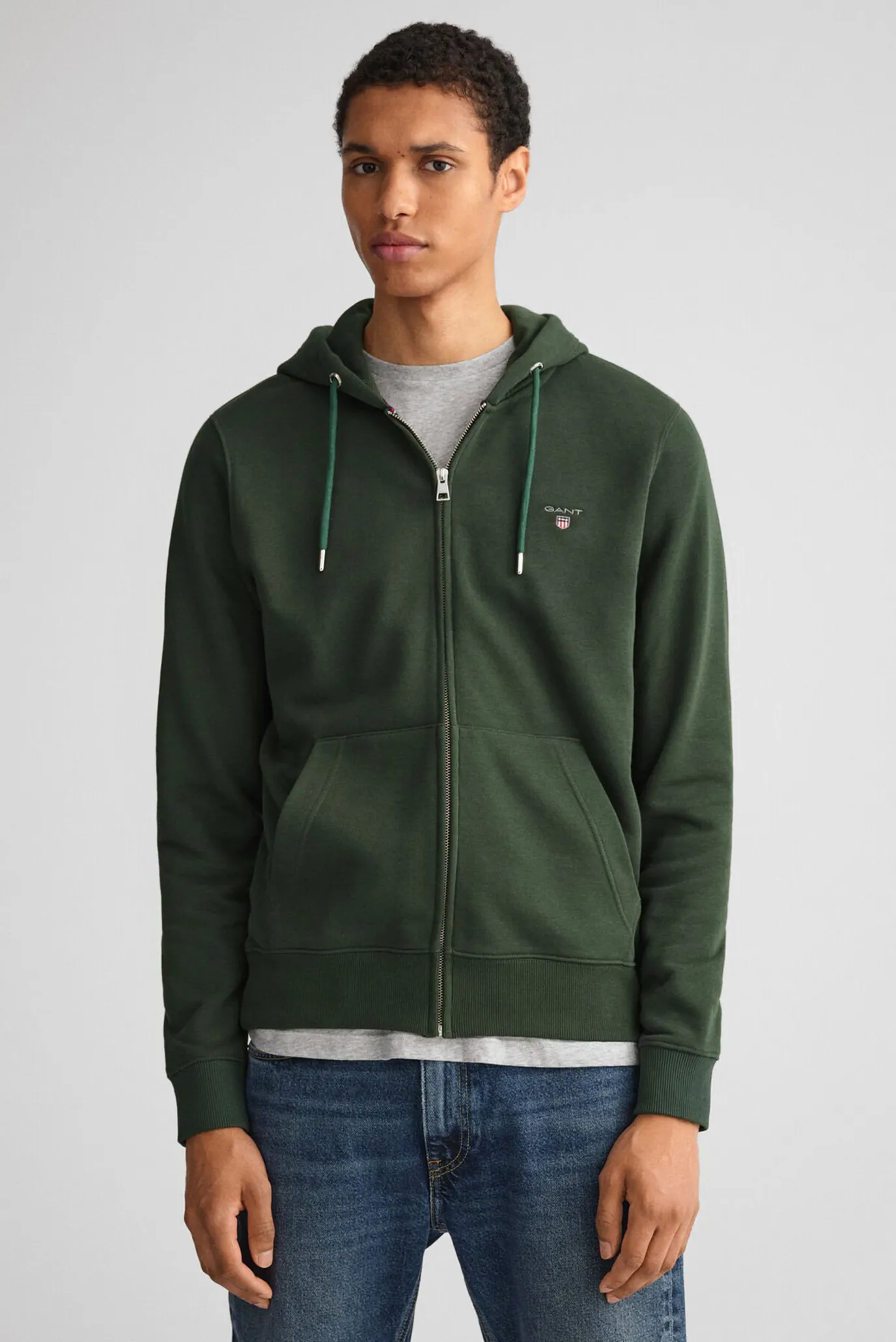 Чоловіче зелене худі THE ORIGINAL Gant 2046011 — MD-Fashion