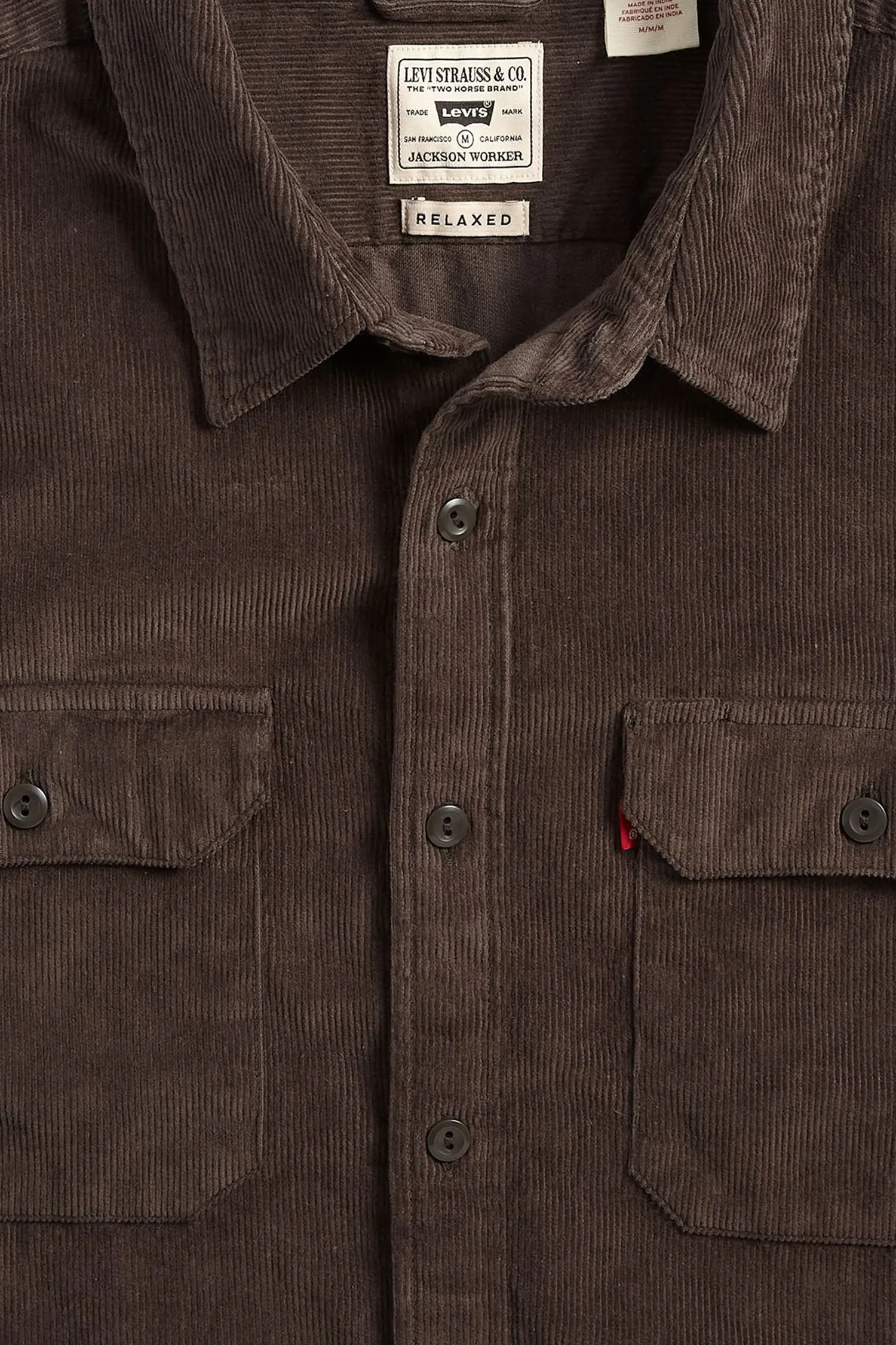 Чоловіча коричнева вельветова сорочка Levi’s® 19573;0198 — MD-Fashion