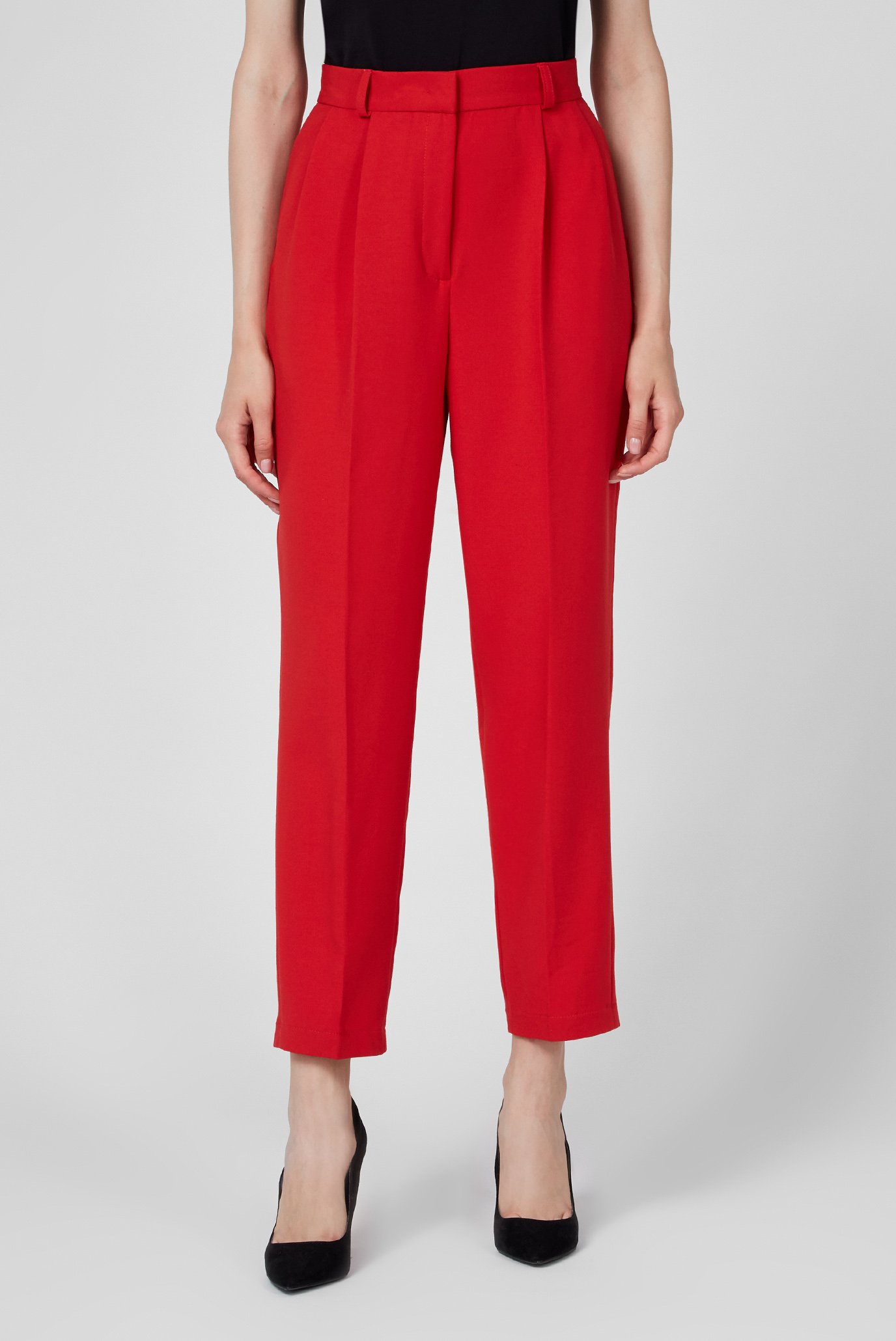 Женские красные брюки MustHave 7641 — MD-Fashion