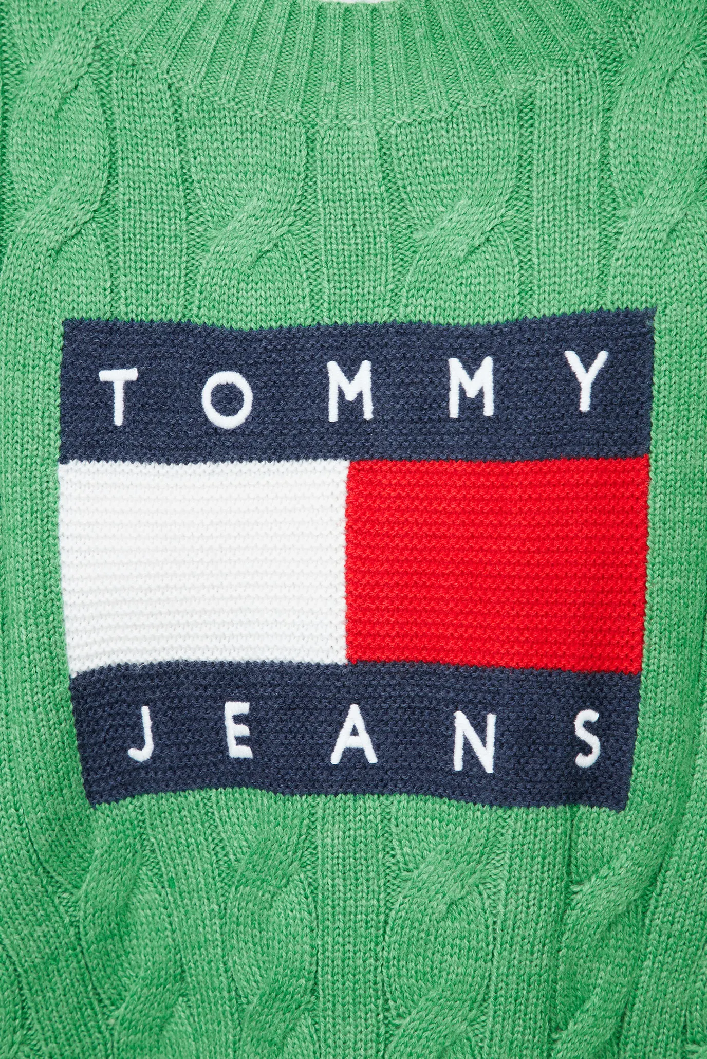 Жіночий зелений светр TJW BXY CENTER FLAG SWEATER Tommy Jeans ...