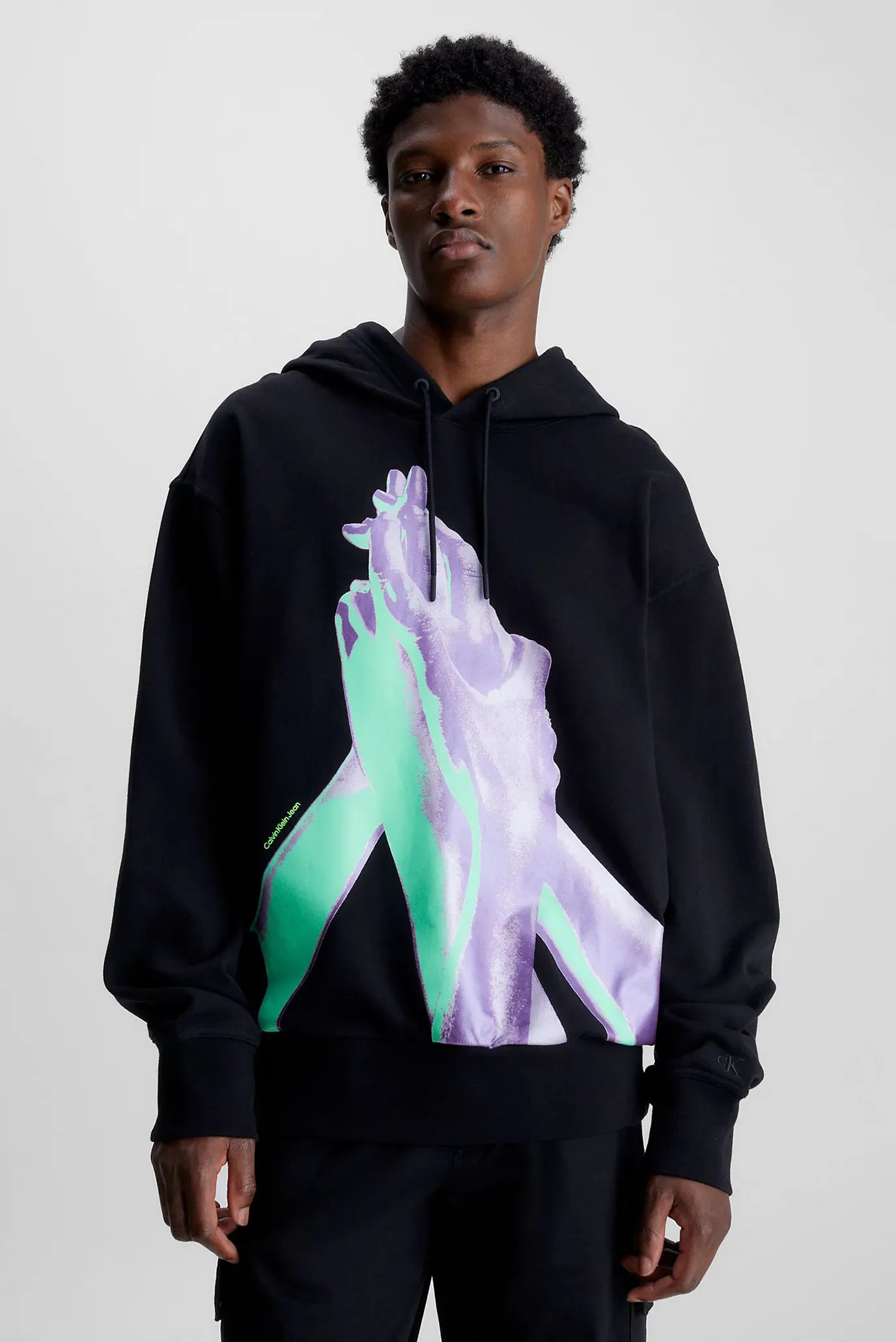 Чоловіче чорне худі HYPER REAL PHOTOPRINT HOODIE Calvin Klein Jeans ...