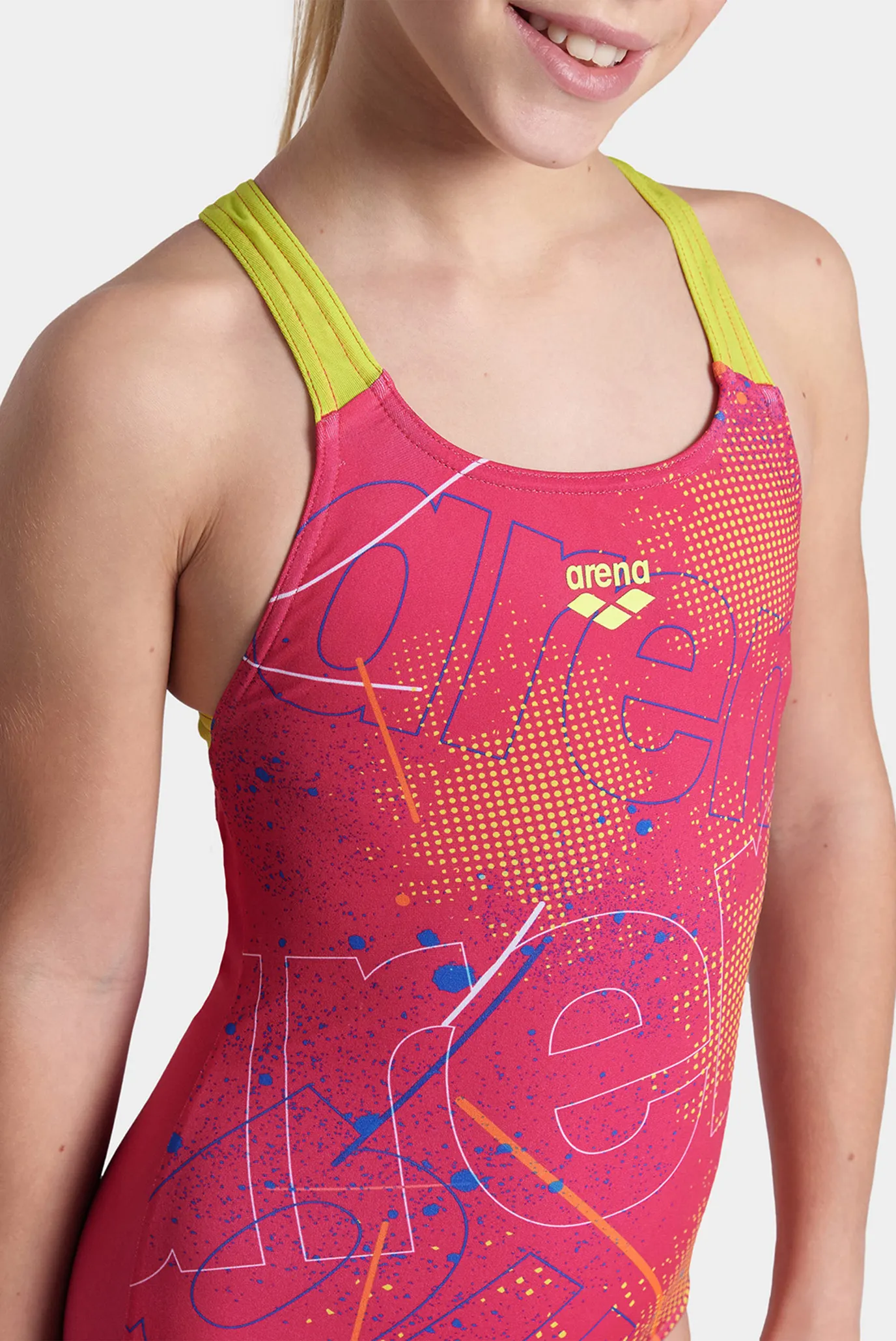 Детский розовый купальник GALACTIC SWIMSUIT SWIM PRO BAC Arena 005923 ...