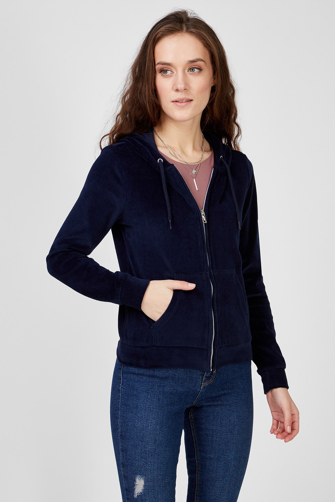 Женское темно-синее худи Calliope 0046176 — MD-Fashion