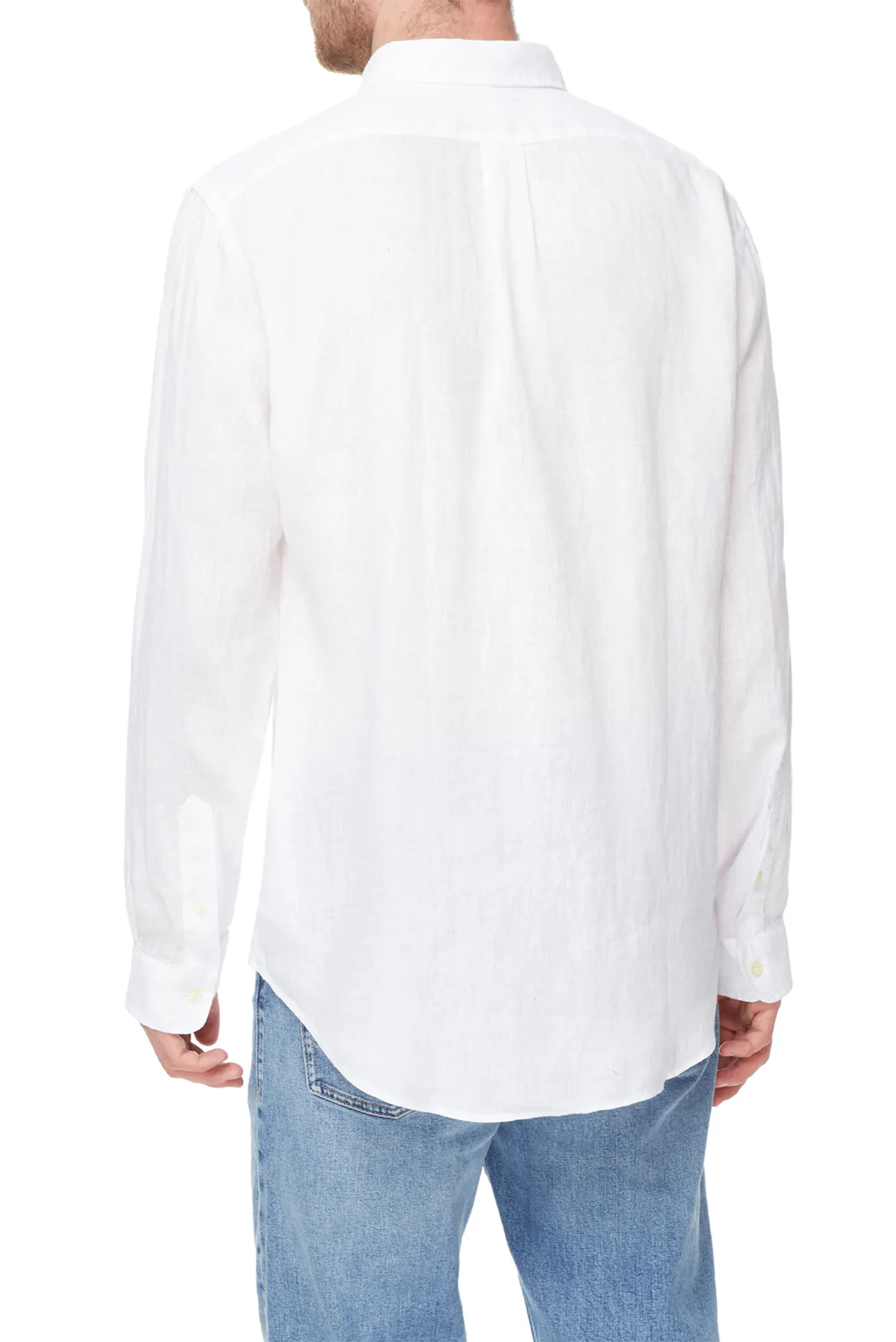 Чоловіча біла льняна сорочка Polo Ralph Lauren 710794141005 — MD-Fashion