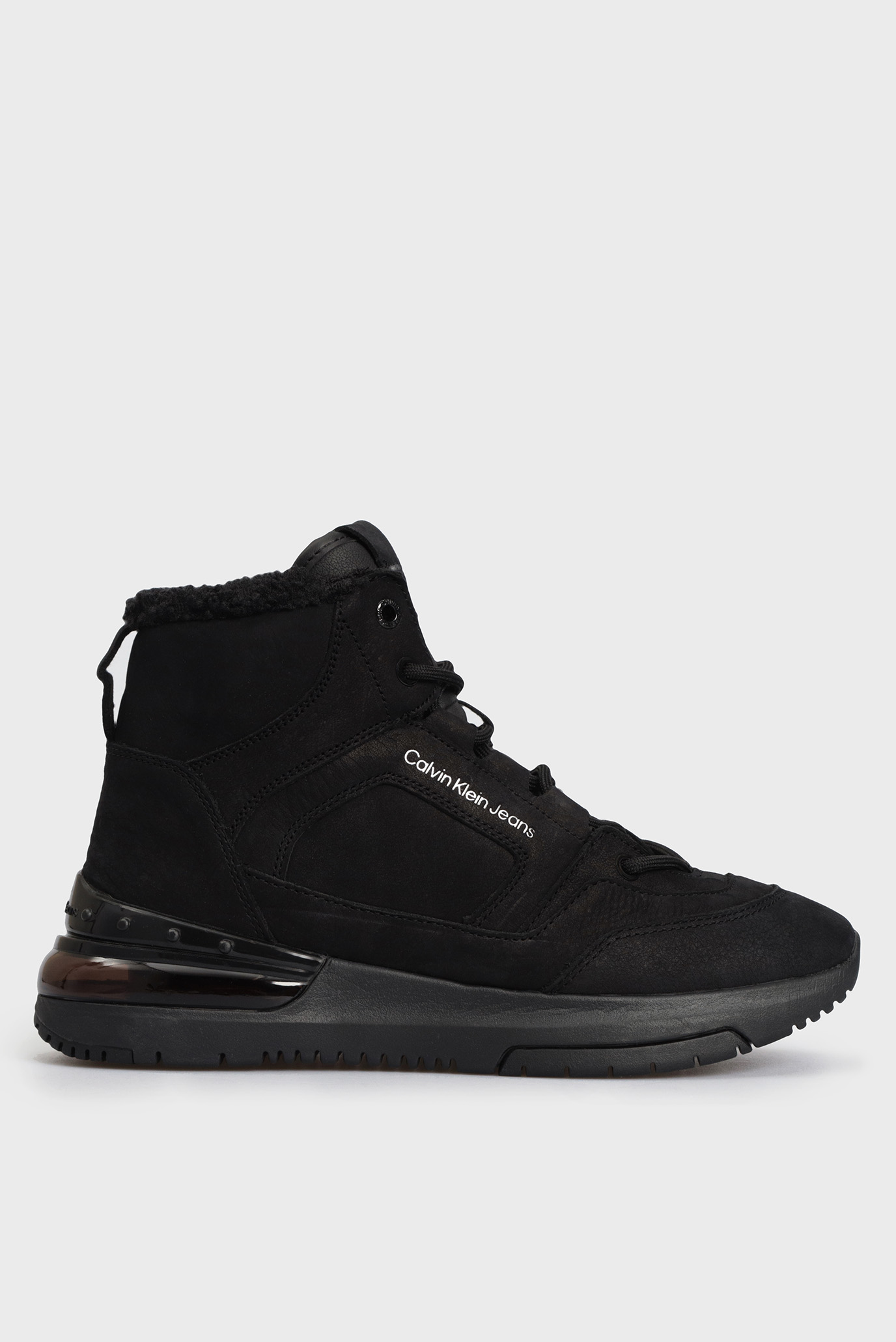 Женские черные кожаные ботинки SPORTY RUNNER COMFAIR MID NU-W Calvin ...
