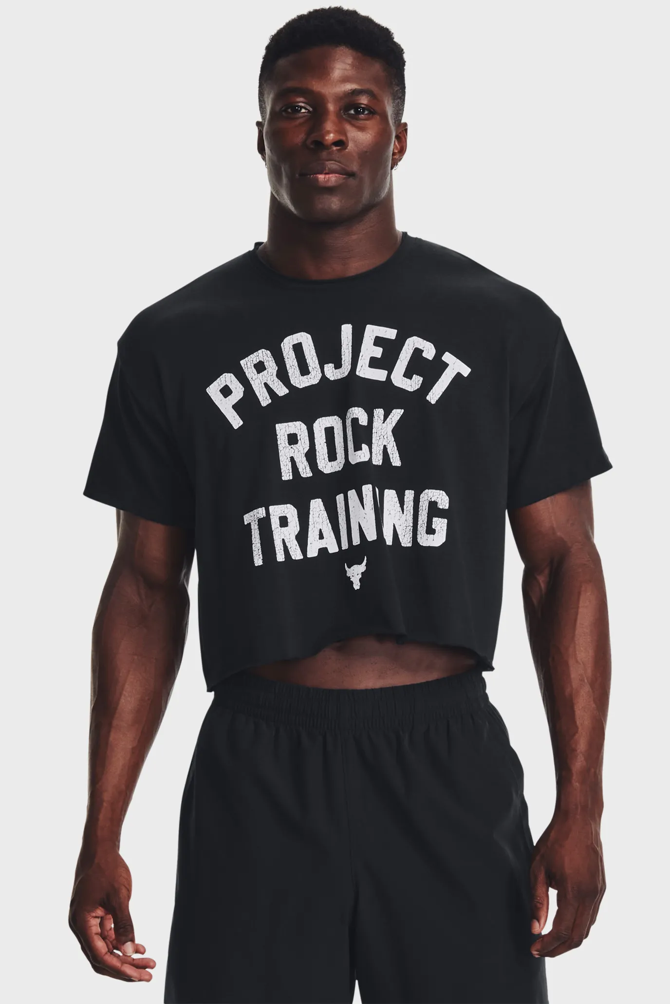 Чоловіча чорна футболка Pjt Rck HW Cutoff T TG Under Armour 1377441-001 ...