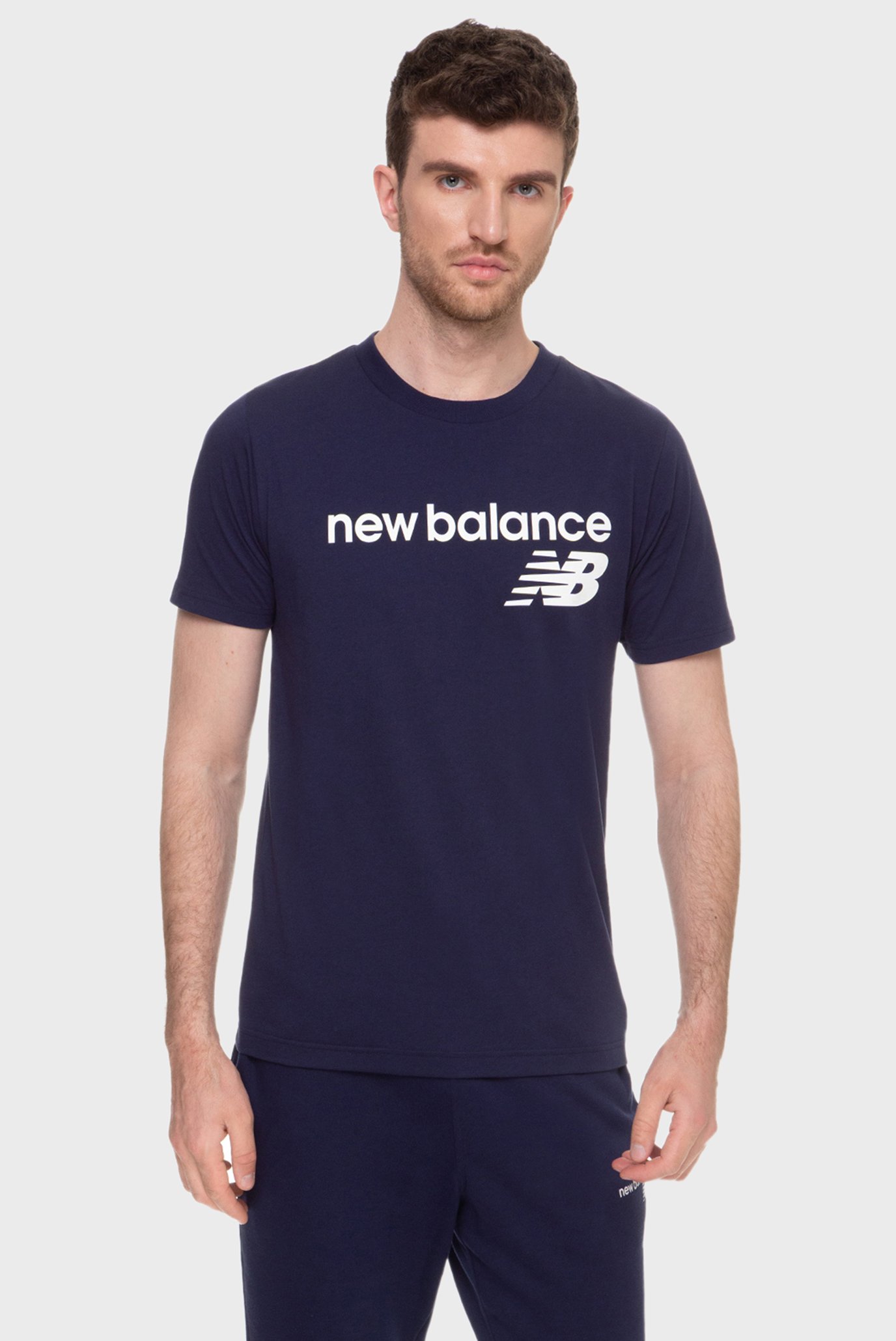 Мужская темно-синяя футболка NB Classic Core Logo New Balance ...