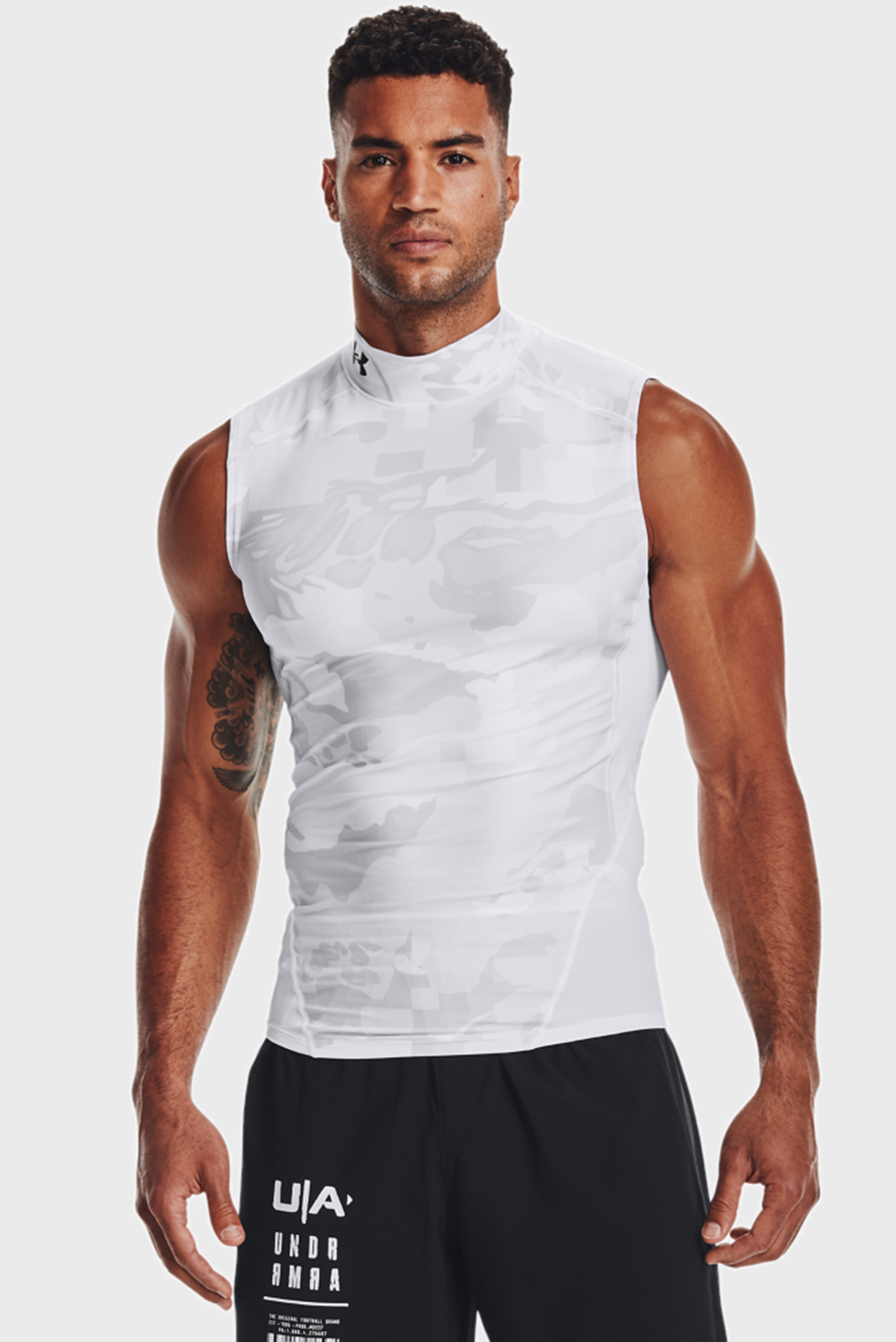 Мужская белая майка UA HG IsoChll Cmp Mck Prt SL Under Armour 1361520 ...