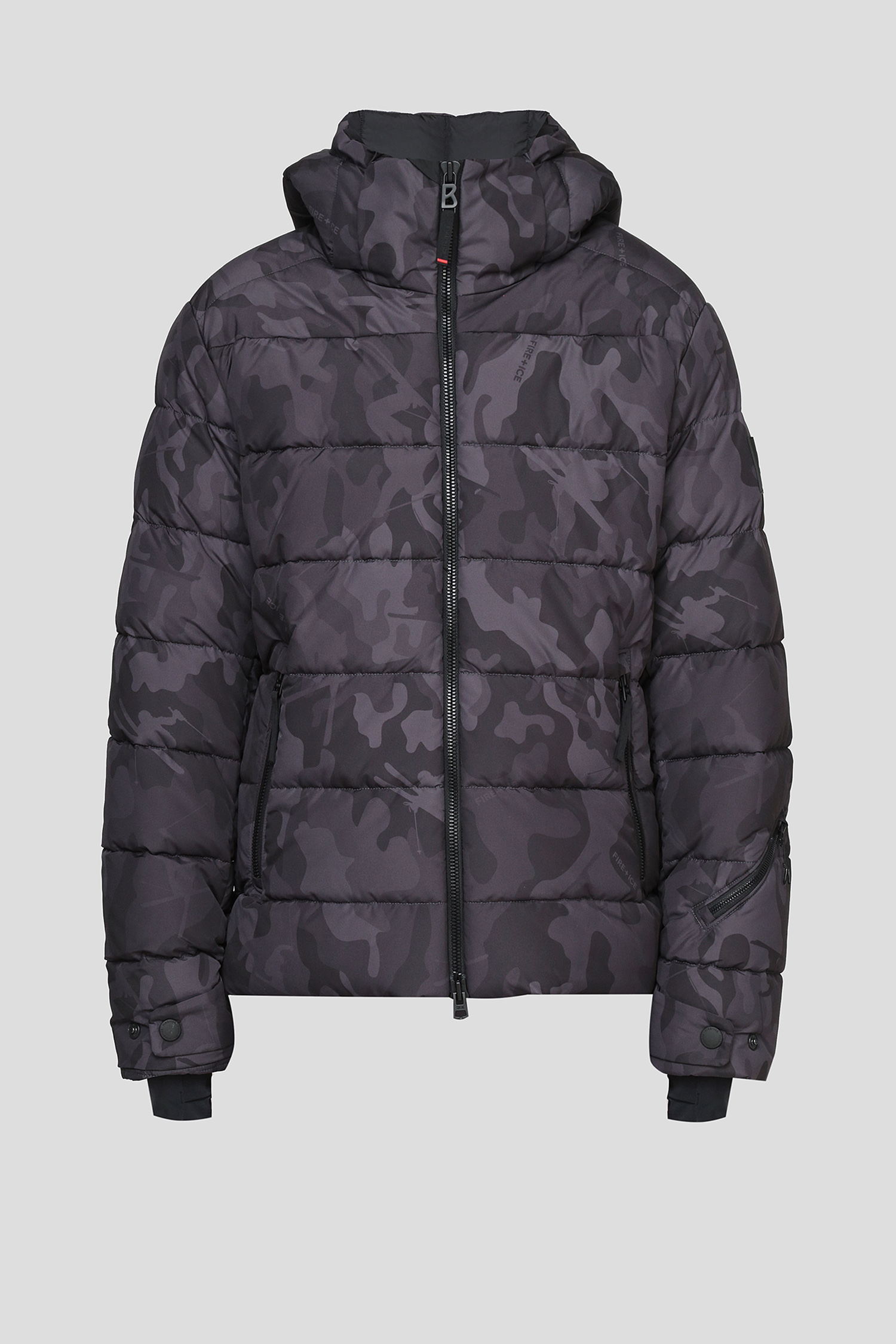 Мужская серая лыжная куртка с узором Bogner 3400-6918-026 — MD-Fashion