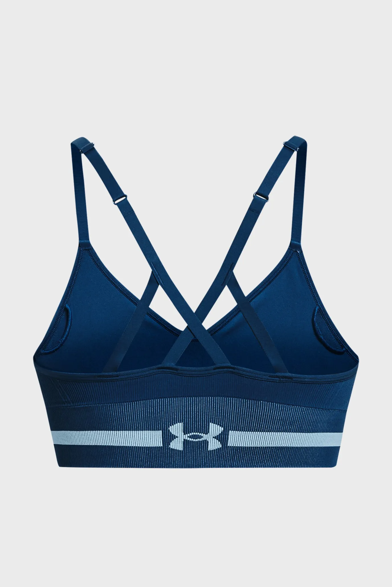 Жіночий темно-синій спортивний топ UA Seamless Low Long Bra Under ...