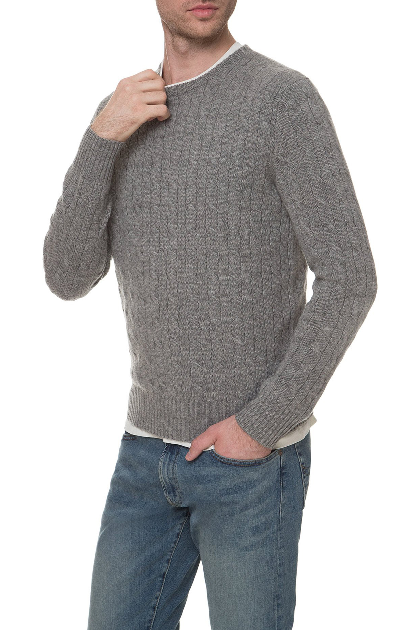 Мужской серый кашемировый джемпер Polo Ralph Lauren 710613099004 — MD ...