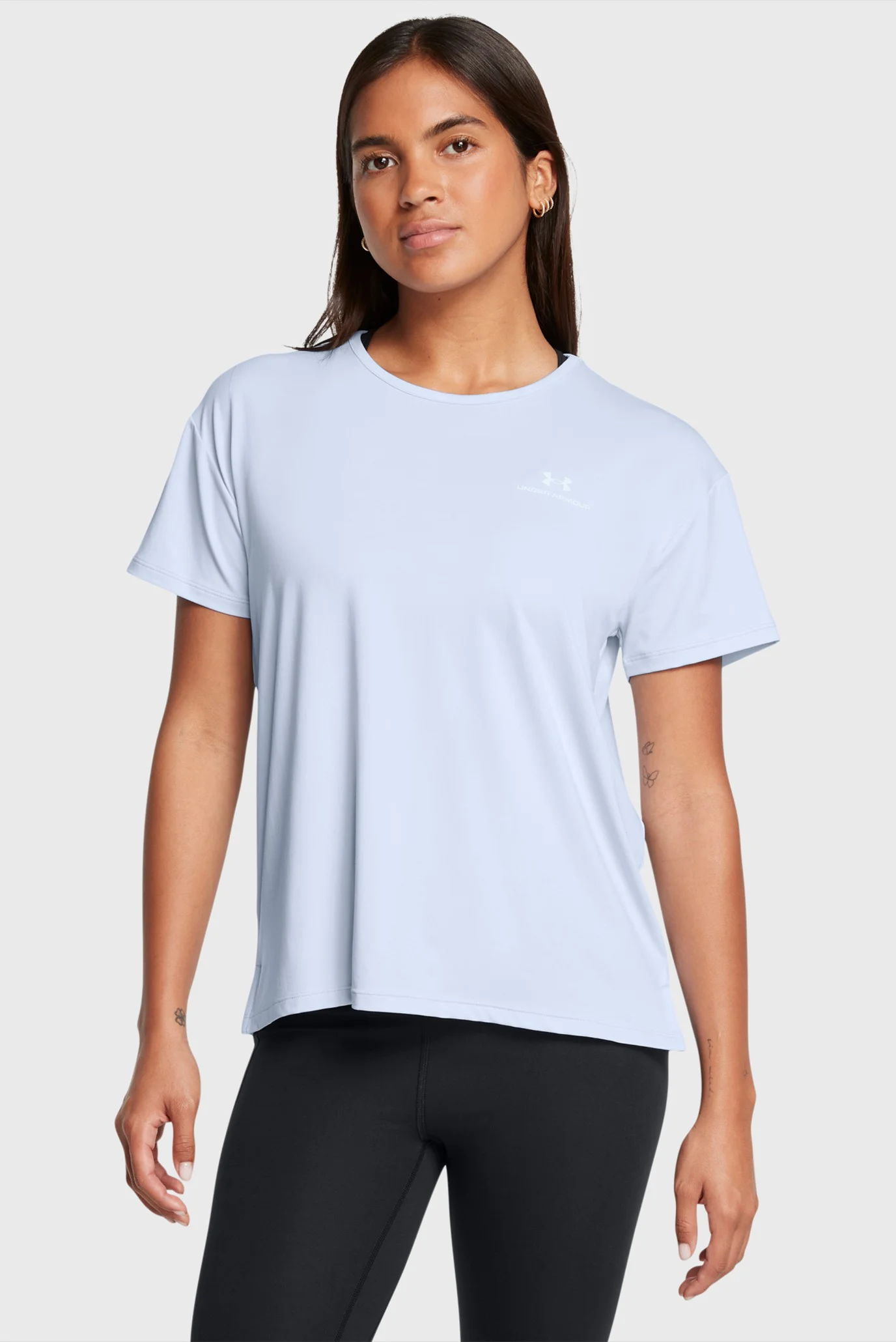 Жіноча блакитна футболка UA Rush Energy SS 2.0 Under Armour 1379141-464 ...