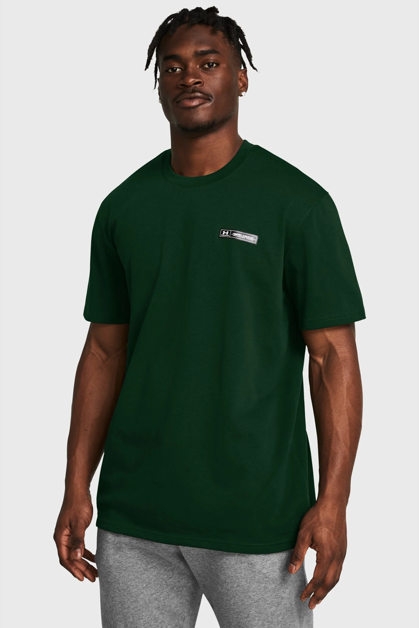 Мужская зеленая футболка UA HW ARMOUR LABEL SS Under Armour 1382831-301 ...